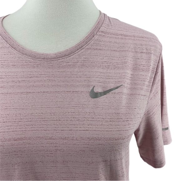 Nike | Shirts | Nike Pink Drifit Miler Running Shirt | Poshmark